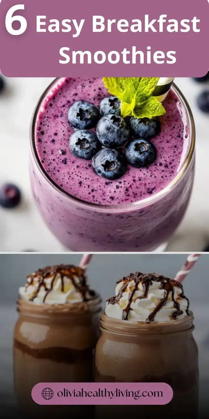 6 Easy & Healthy Breakfast Smoothie Recipes