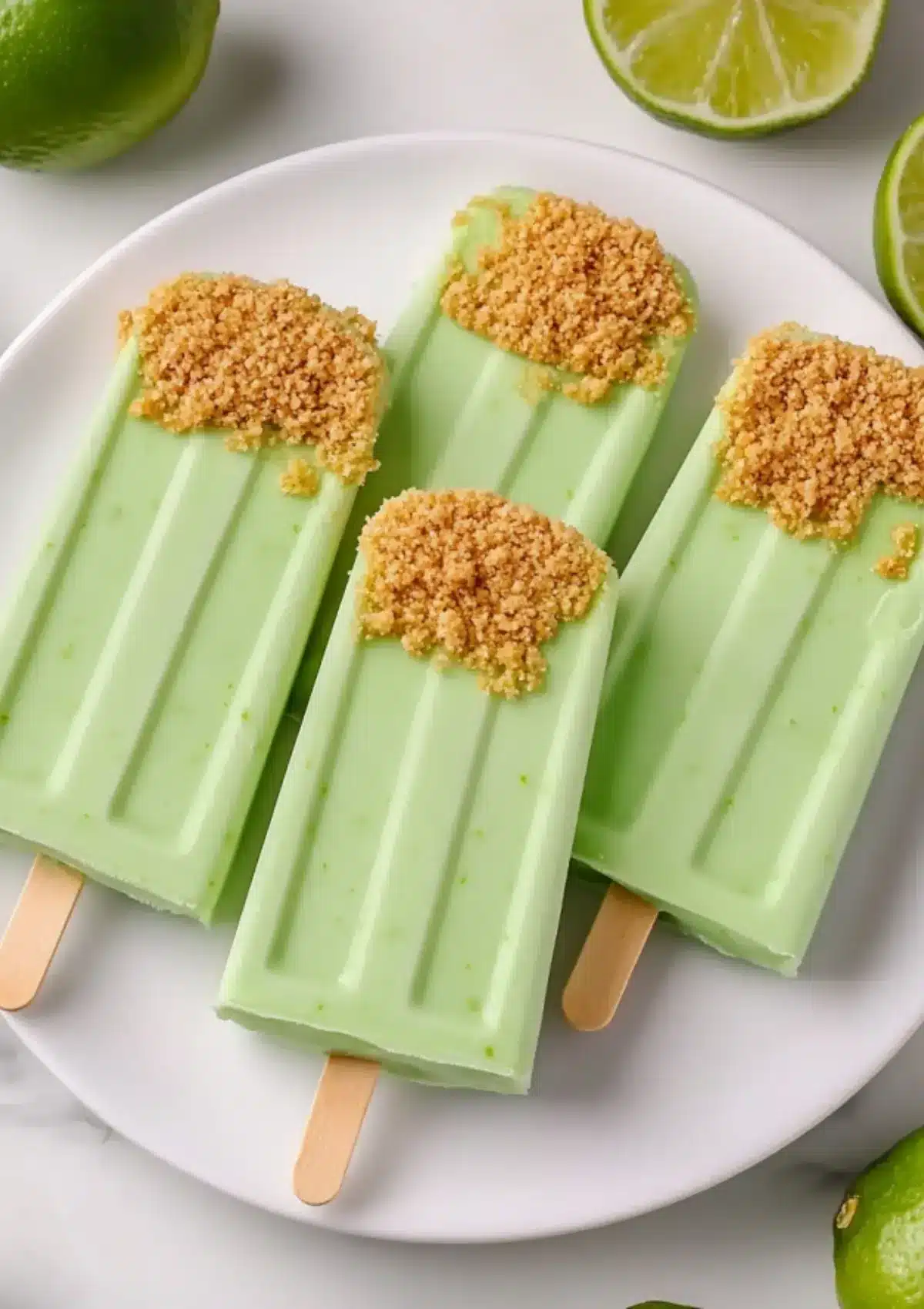 Healthy Key Lime Pie Popsicles