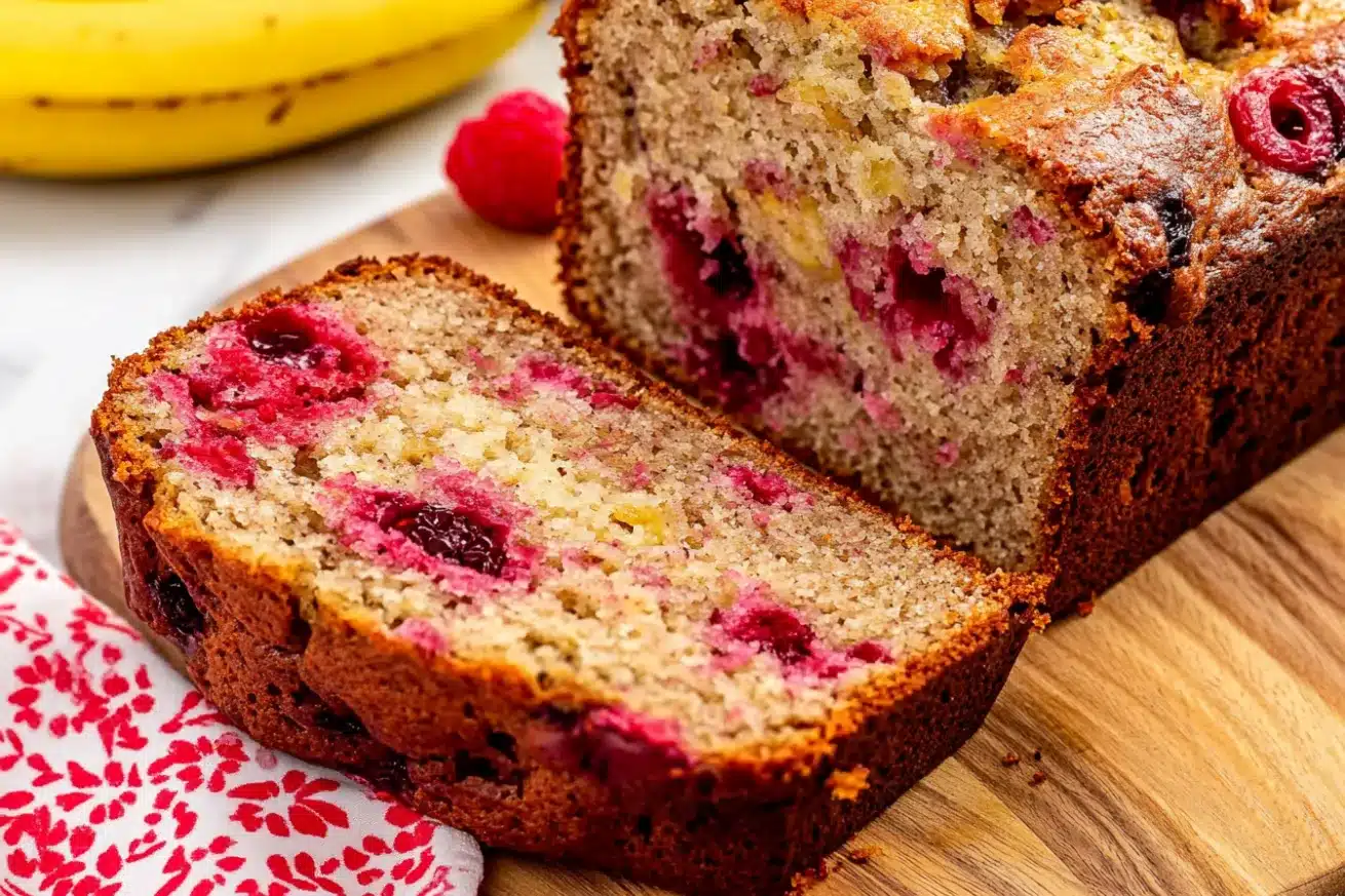 Easy Raspberry Banana Bread Recipe