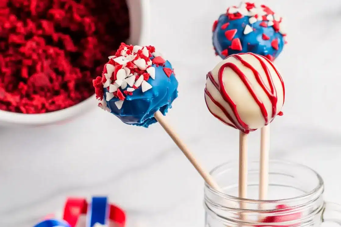 Easy 4th of July Cake Pops Recipe | Patriotic Red Velvet Treats