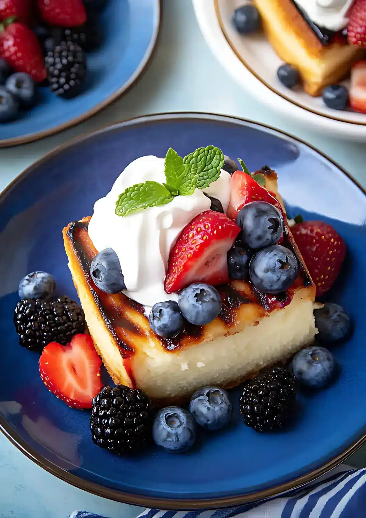 Easy Grilled Pound Cake with Berries and Cream Recipe