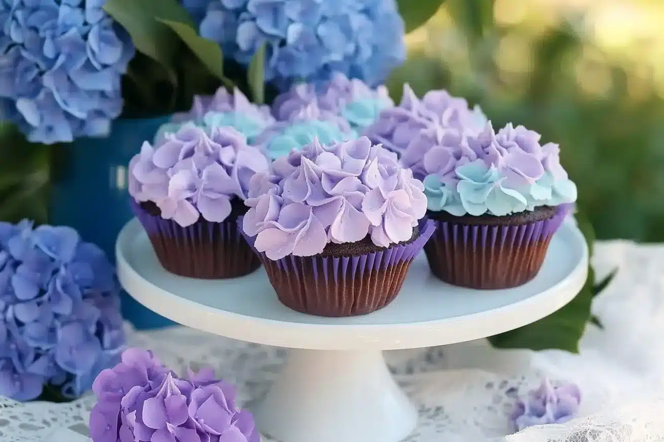 Stunning Hydrangea Cupcakes That Anyone Can Make