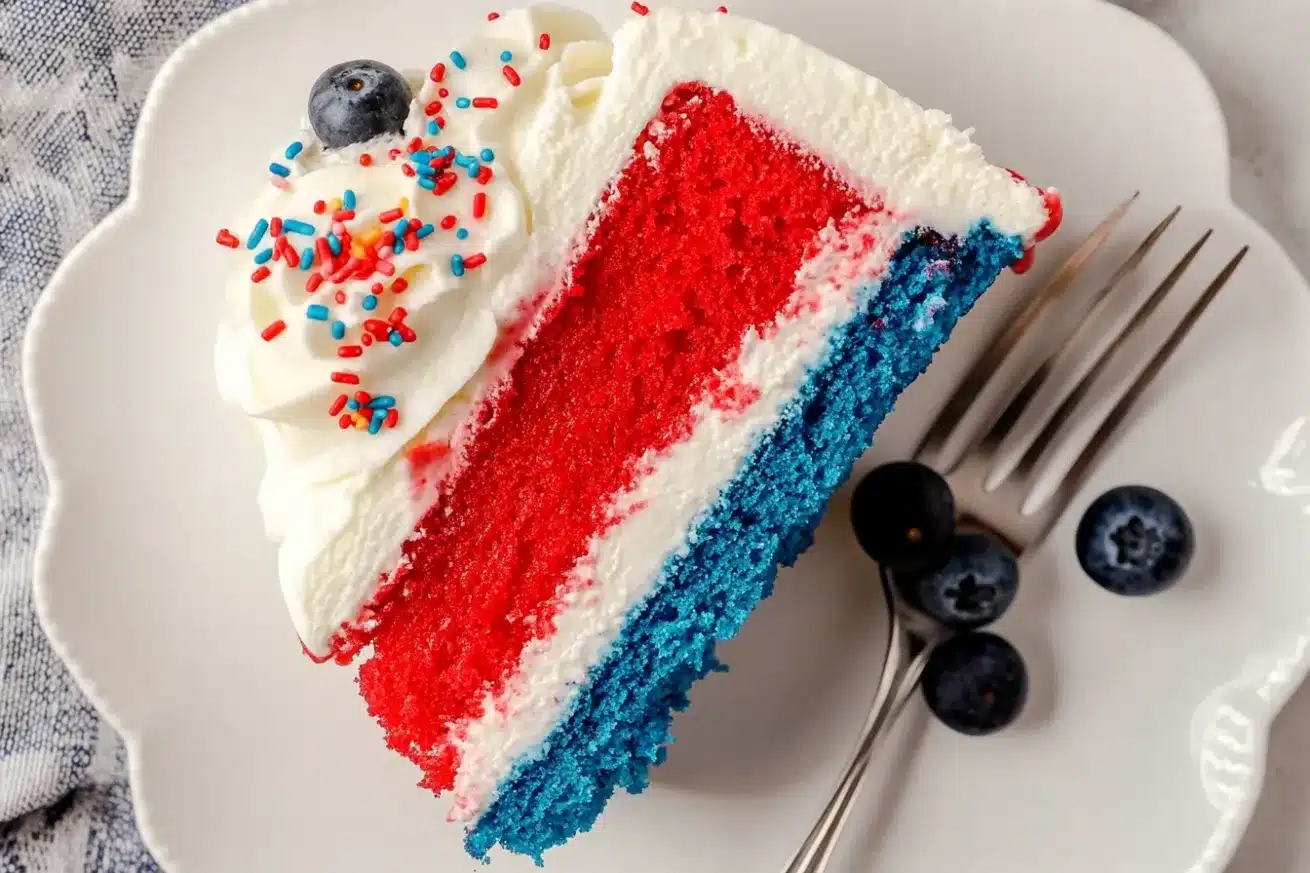 Showstopping Red White Blue Cake