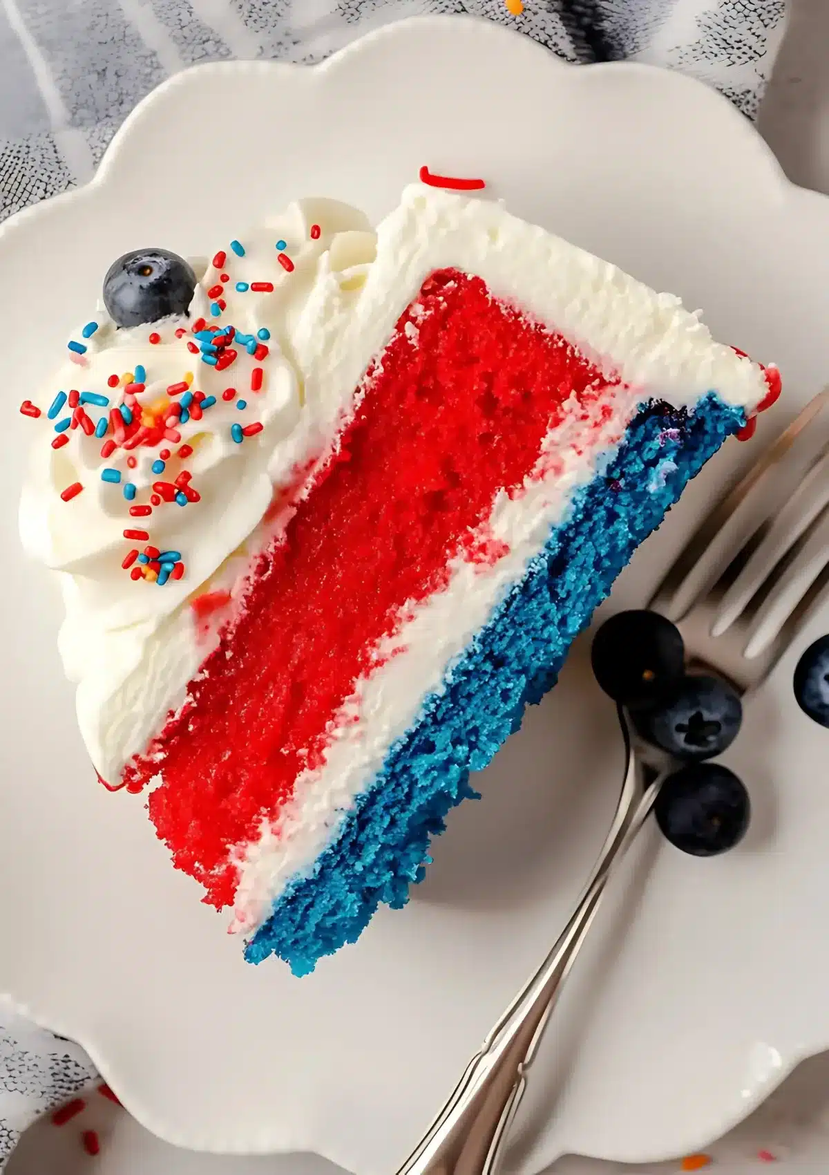 Showstopping Red White Blue Cake