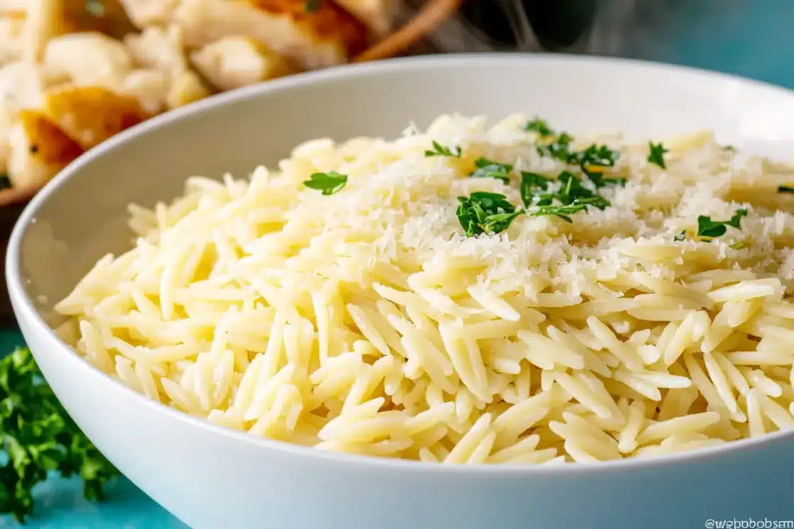 Easy Parmesan Orzo Side Dish Recipe (15 Minutes!)