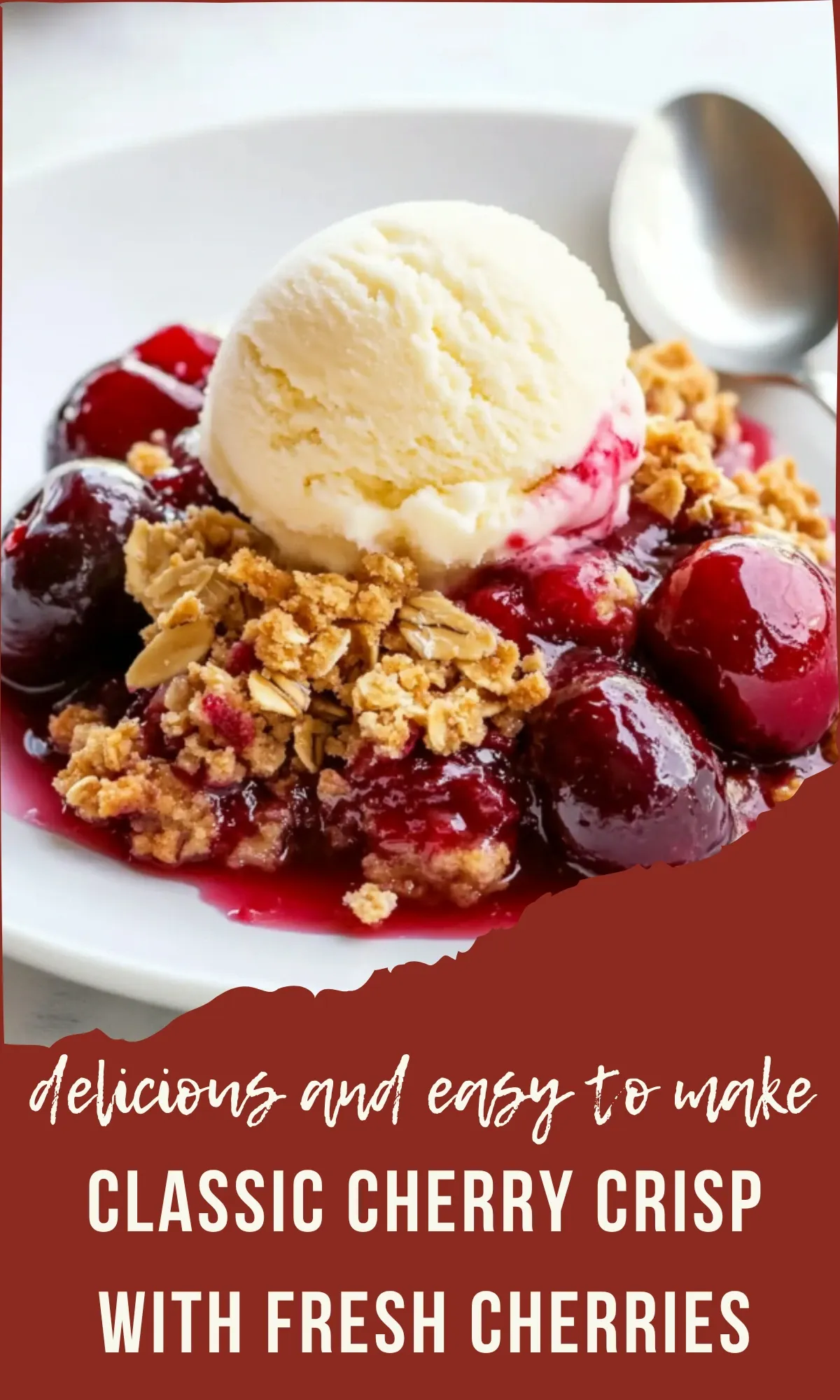 Fresh Cherry Crisp Recipe - Easy Summer Dessert
