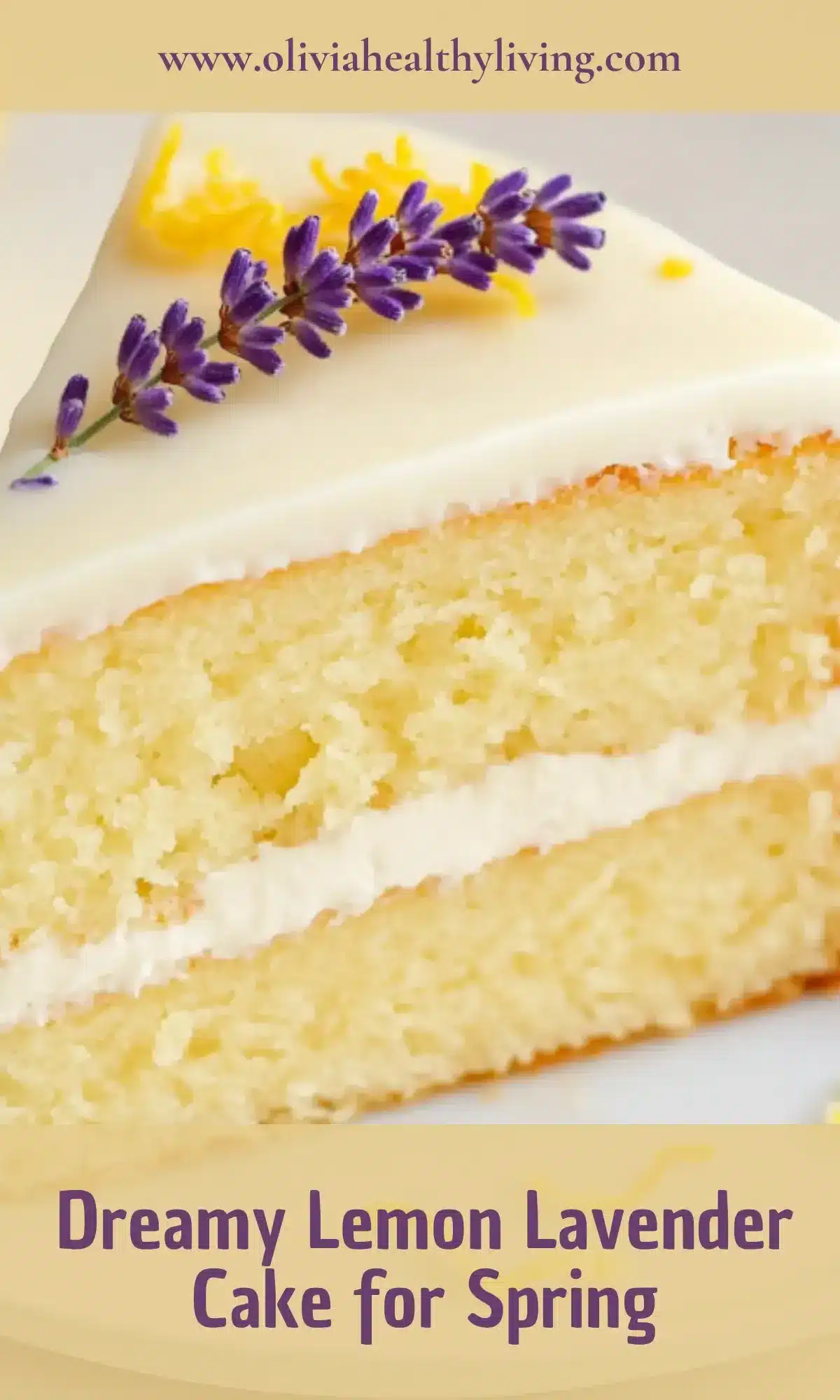 Easy Lemon Lavender Cake Recipe | Moist & Flavorful