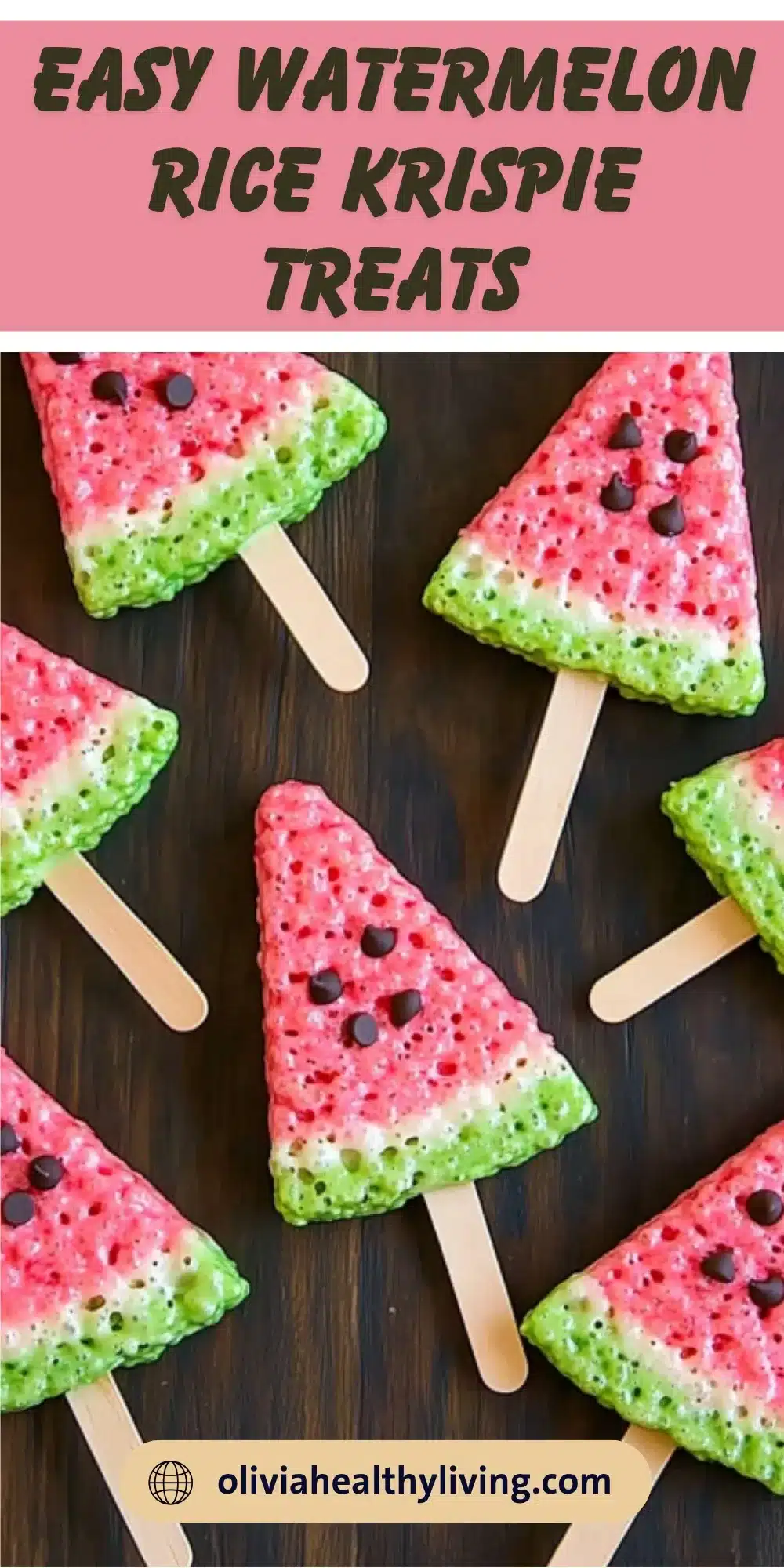 Easy Watermelon Rice Krispie Treats Recipe
