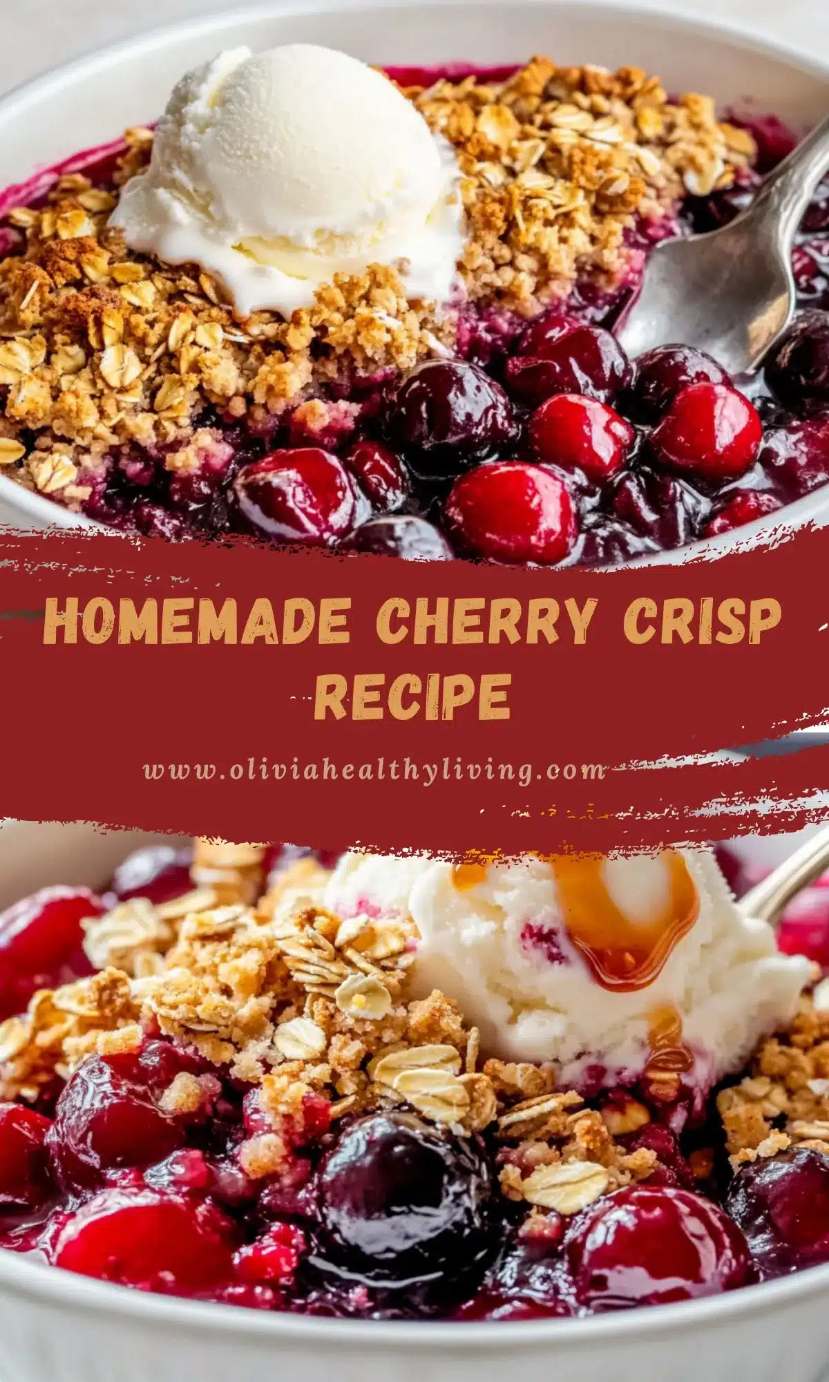 Fresh Cherry Crisp Recipe - Easy Summer Dessert