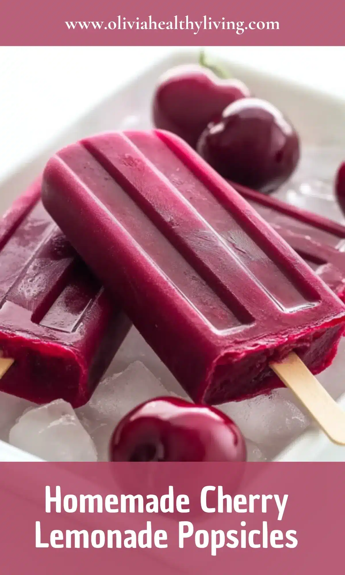 Easy Cherry Lemonade Popsicles Recipe | Summer Frozen Treat