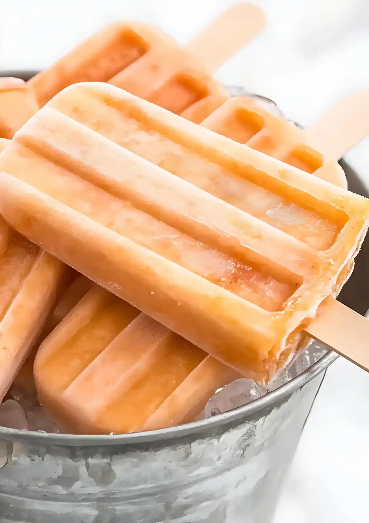 Ripe Peach Popsicles that is Irresistible for summer