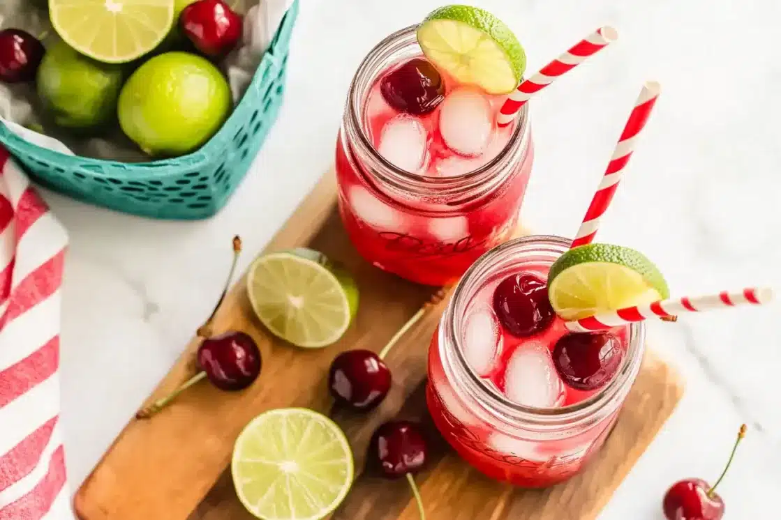 Easy Sparkling Cherry Limeade Recipe | Perfect Summer Drink