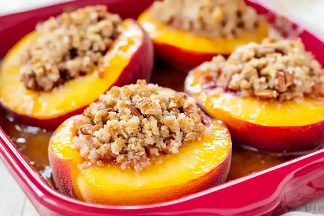 Easy Stuffed Peaches Recipe with Brown Sugar and Cinnamon