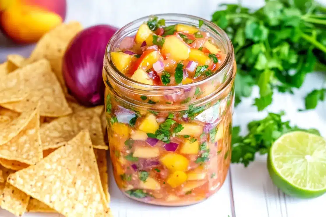 Fresh Peach Salsa Recipe - Easy Summer Appetizer