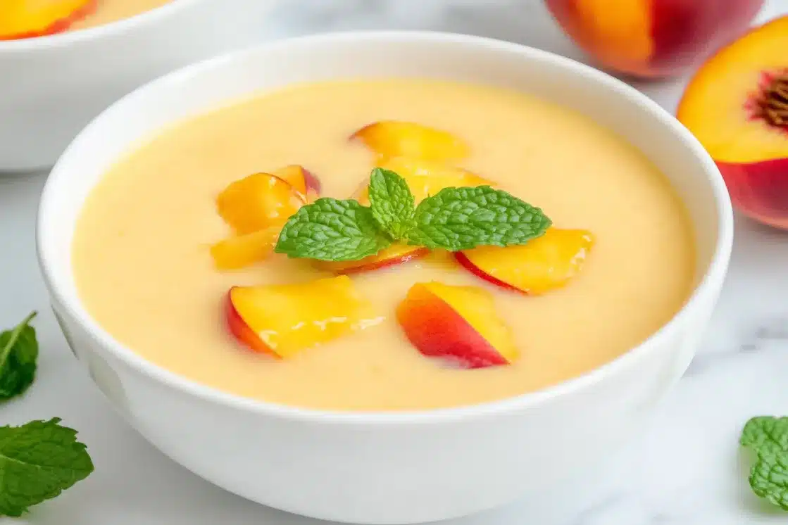 Easy Chilled Peach Soup Recipe - Refreshing Summer Appetizer
