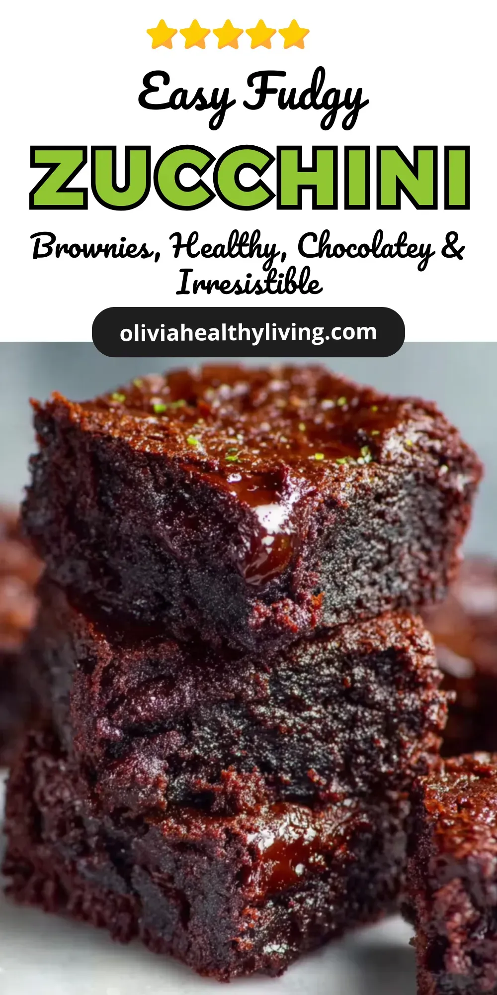 Fudgy Healthy Zucchini Brownies Recipe