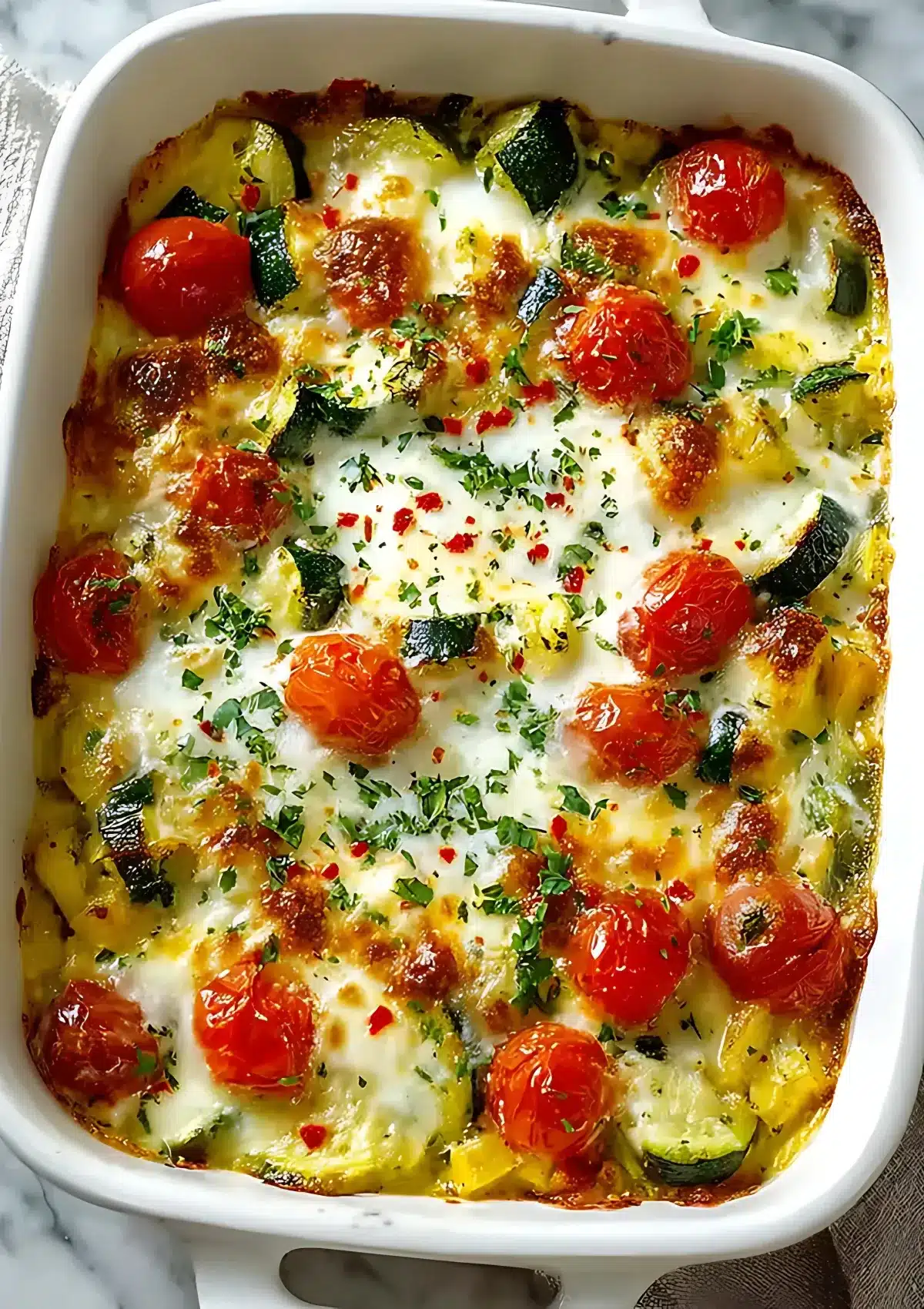 Easy Baked Zucchini and Cheese