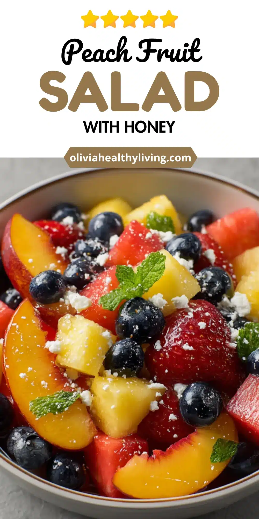 The Best Summer Peach Fruit Salad Recipe (Fresh & Easy!)