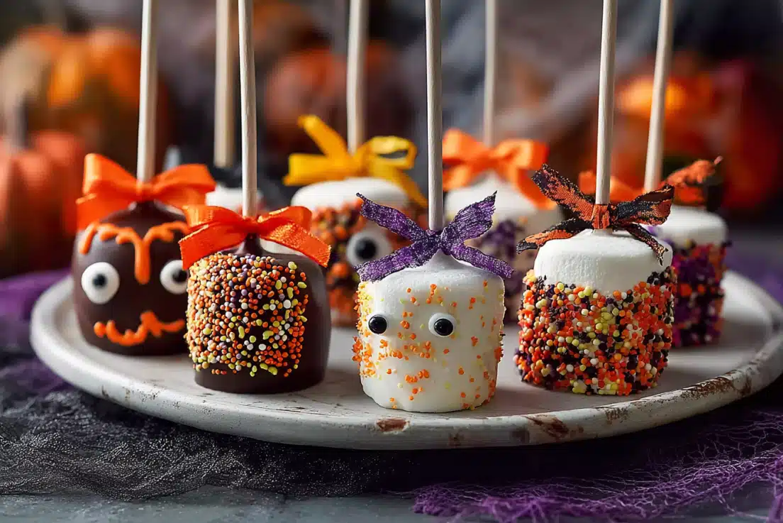 Easy Halloween Marshmallow Pops Recipe