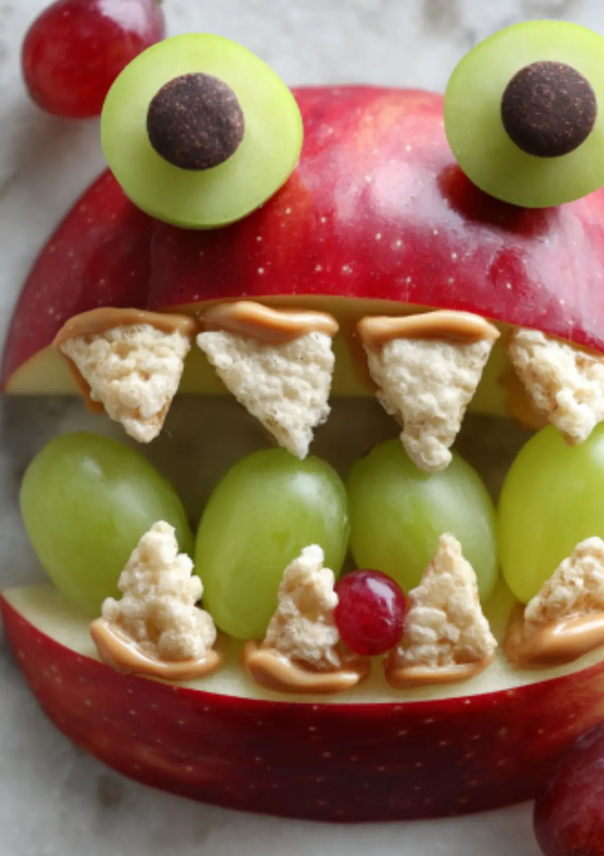 Apple Monsters nut-free healthy Halloween treat