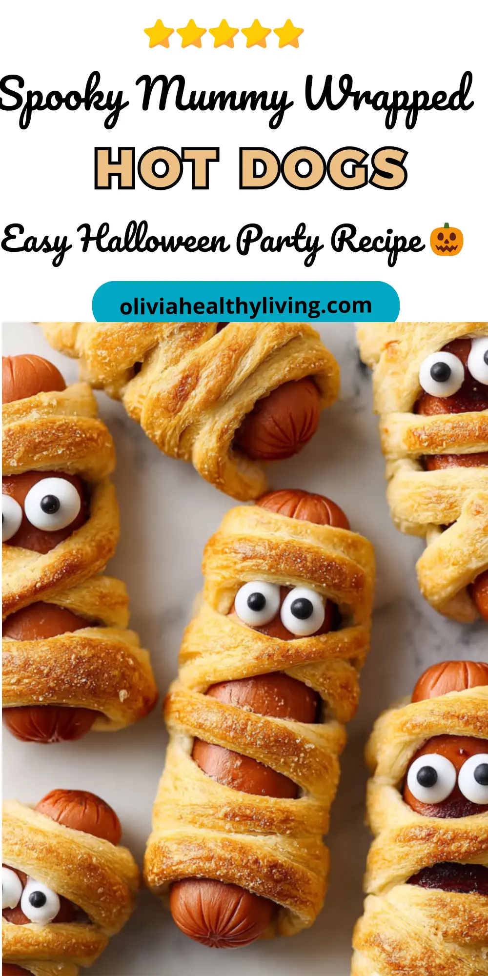 Spooky Mummy Wrapped Hot Dogs Recipe