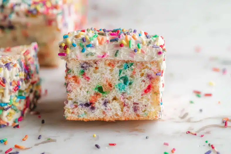 Rainbow Sprinkle Cake with Vanilla Buttercream