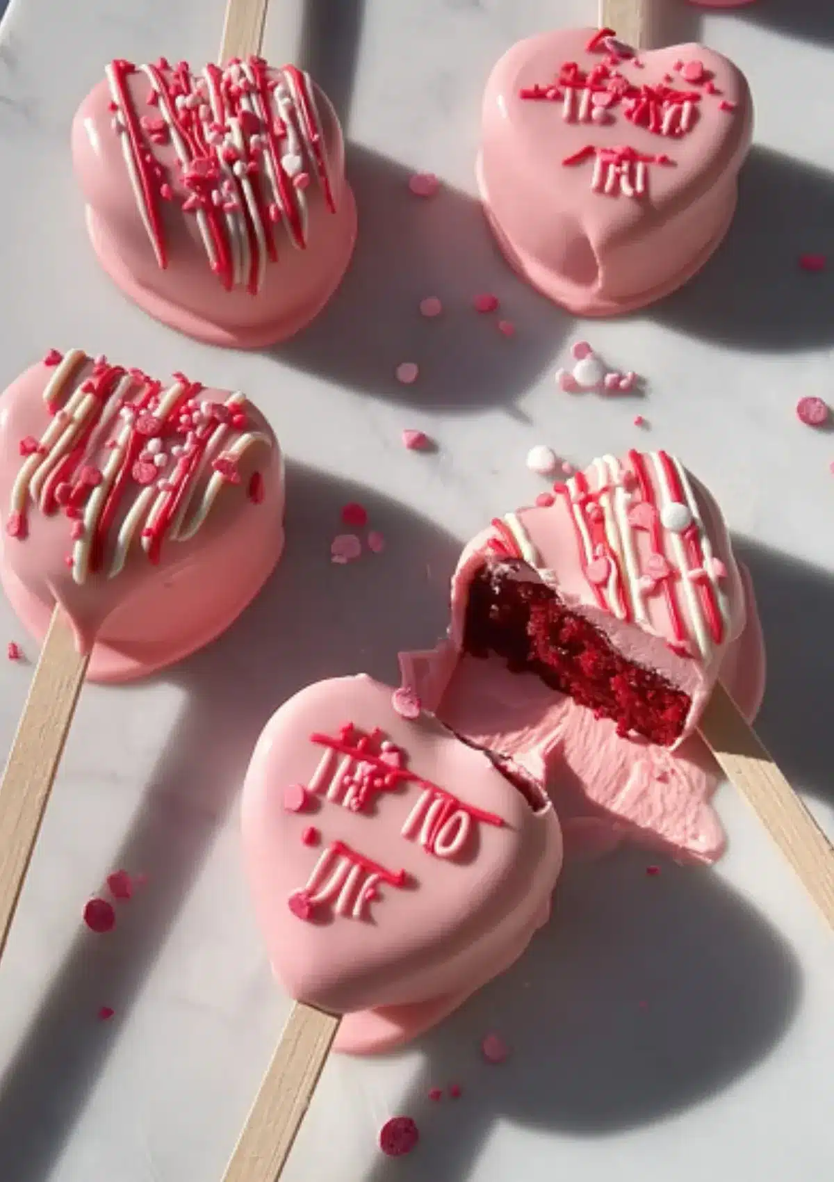 Red Velvet Cake Pops (Heart-shaped)