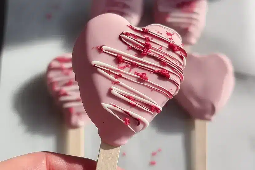 Red Velvet Cake Pops (Heart-shaped)